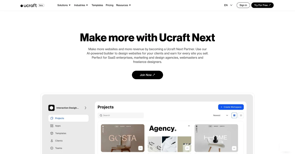 Become a Partner and Start Making More | Ucraft Next